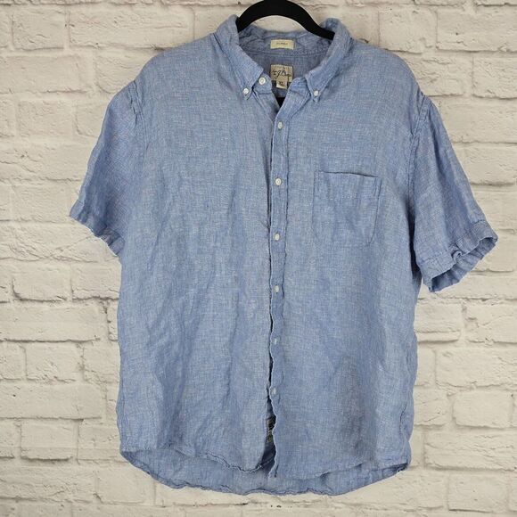 J. Crew | Shirts | J Crew Shirt Men Extra Large Slim Fit Blue Irish ...